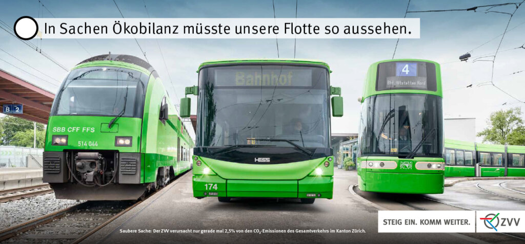 Bis aufs Bimmeln fährt der ZVV praktisch emmissionsfrei. | Spinas