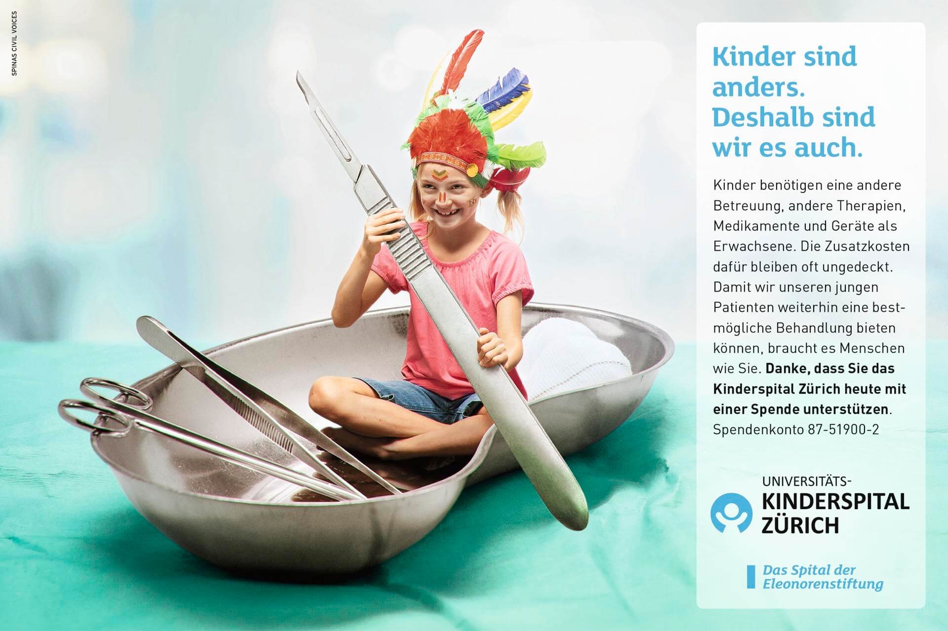 Kinder sind anders. Darum ist es das Kispi auch. | Spinas